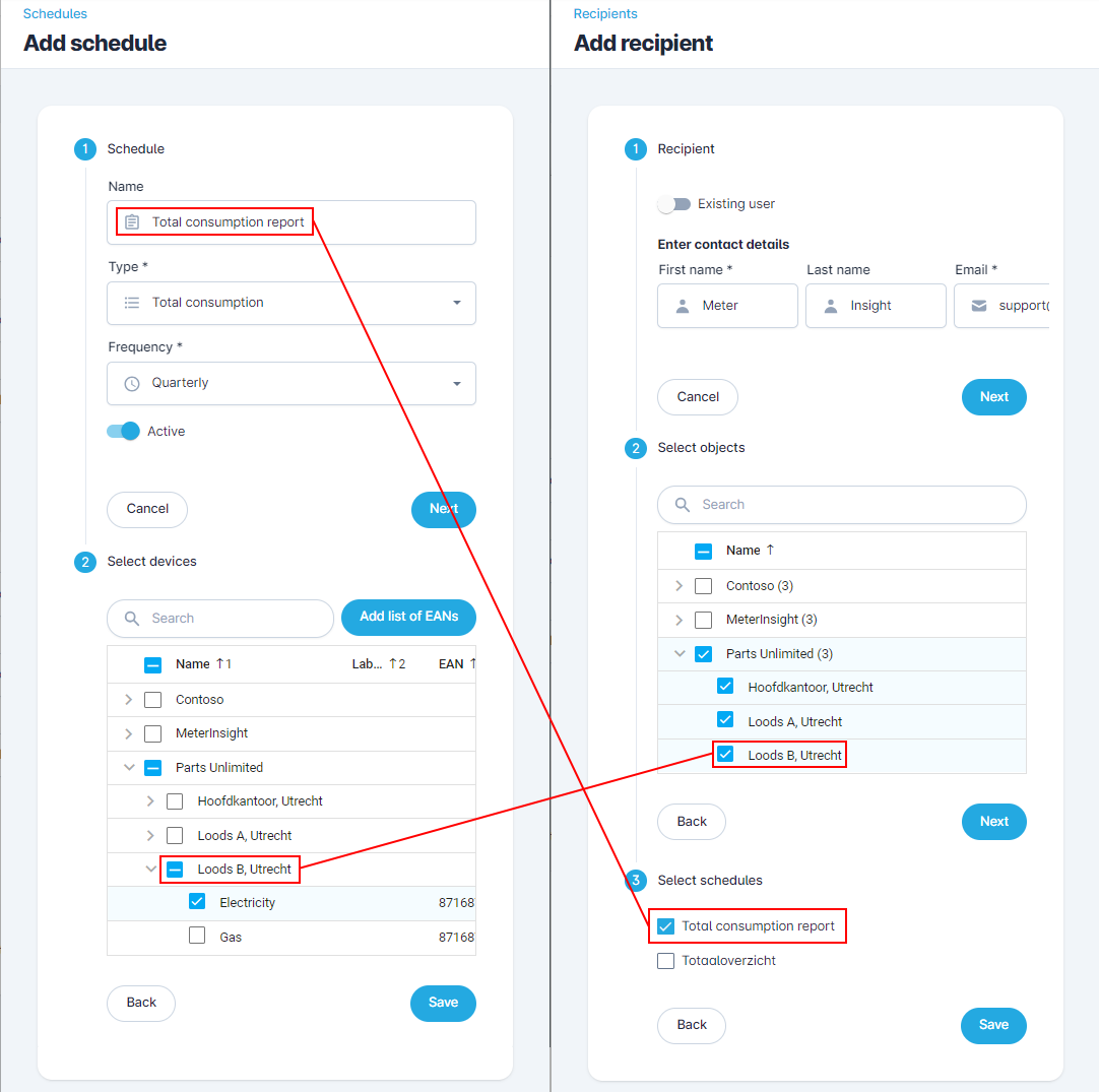 Schedules | MeterInsight